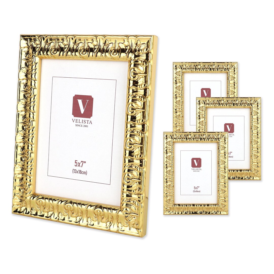 Ornate Gold Picture Frame Set of 4 Pcs. - Baroque Style Photo Frame ...