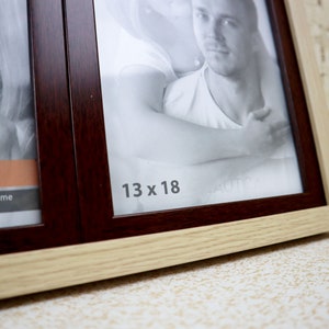 Brown Collage Picture Frame With 3 Openings Photo Collage | Etsy