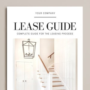 Lease Guide Editable Packet for Realtors Leasing Agent - Etsy