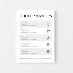 Utility Provider Template | Utility Recommendations | Editable ...