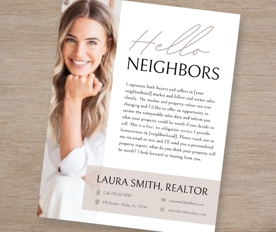 Realtor Prospecting Flyer | Real Estate Marketing Letter | Realtor ...