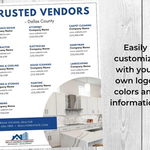 Real Estate Vendor Template, Preferred Vendors, Trusted Vendor List ...