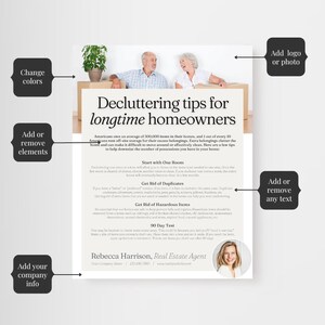 Decluttering Tips | Real Estate Marketing | Realtor Flyer | Template ...