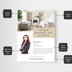 Neighborhood Real Estate Flyer | Realtor Marketing | Real Estate Flyer ...