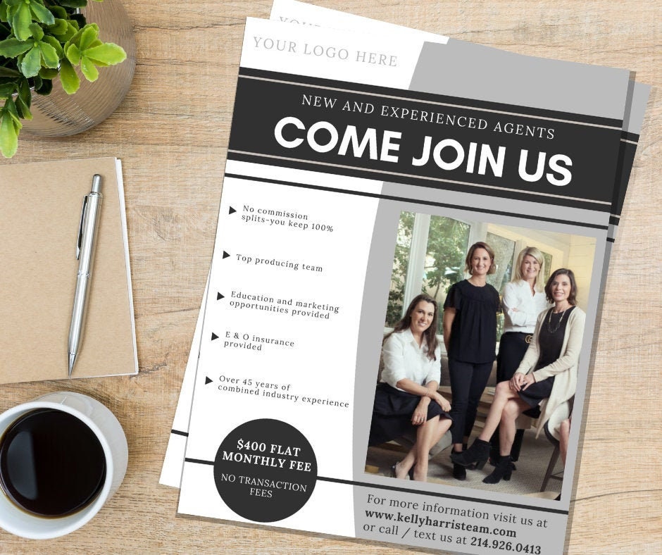 Realtor Recruiting Flyer Real Estate Team Flyer Real - Etsy
