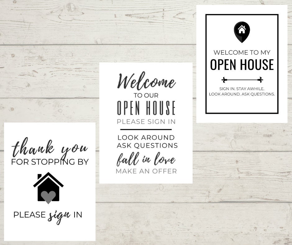 Open House Kit 15 Instant Download Prints for Realtors PDF | Etsy