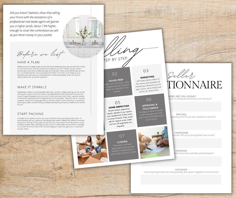 Editable Seller Packet for Realtors | Real Estate Template, Real Estate ...