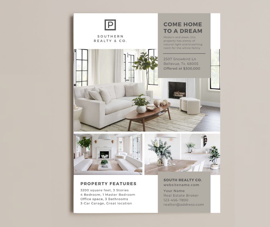 Double Sided Listing Flyer | Preferred Lender Listing Flyer | Real ...