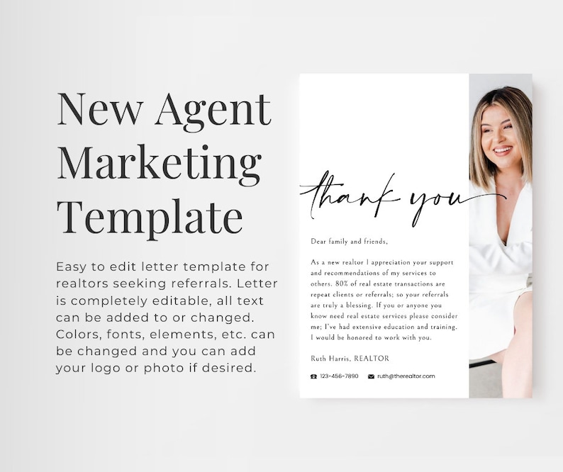 Realtor Marketing Letter | Referral Prospecting | New Agent | Real ...