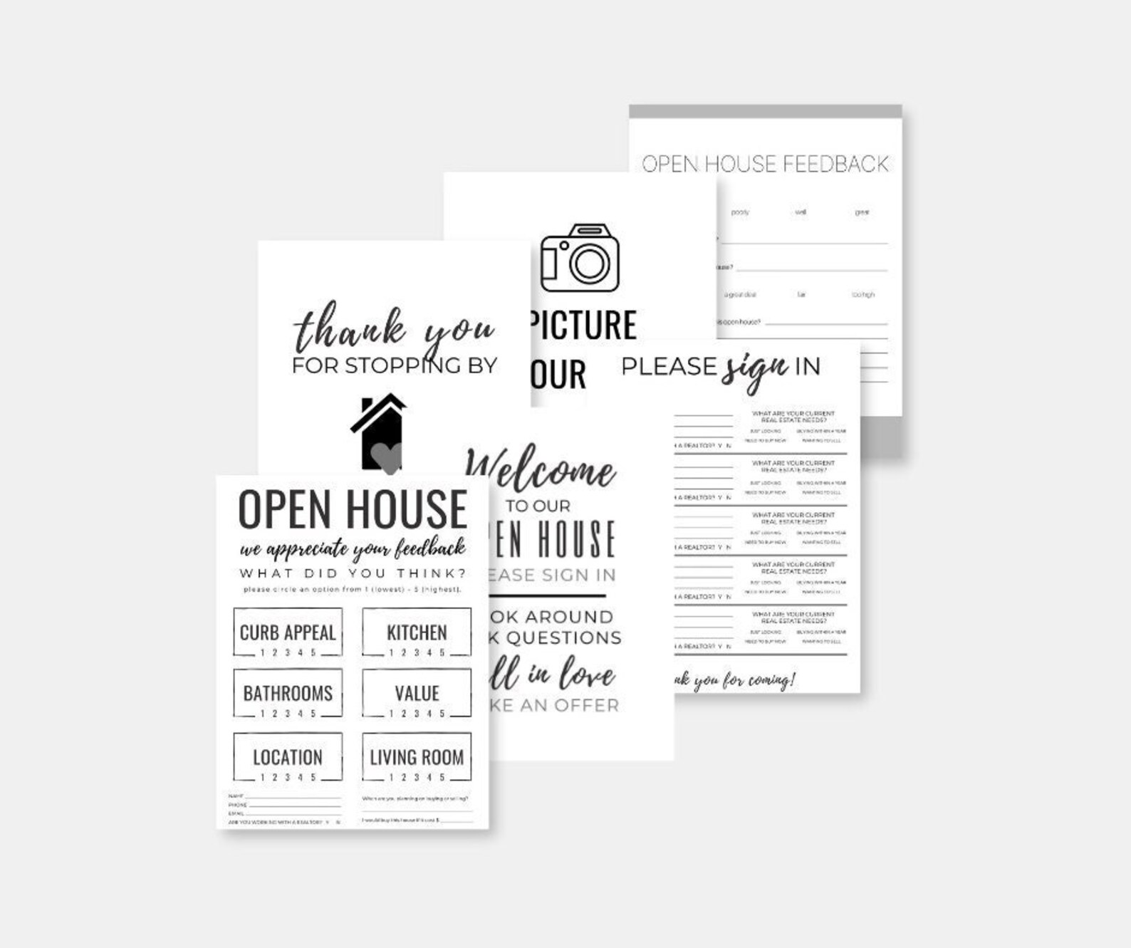 Open House Kit 15 Instant Download Prints for Realtors PDF - Etsy