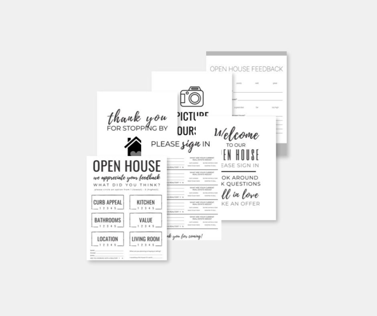 Open House Kit 15 Editable Templates for Realtors Real - Etsy