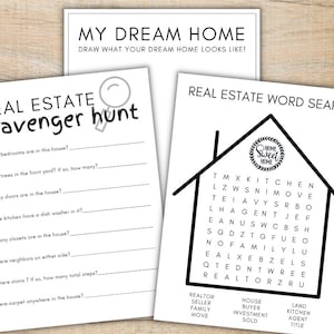 Real Estate KIDS KIT | Open House Printable | Real Estate Marketing ...