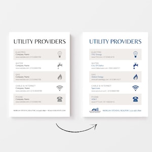 Utility Provider Template | Utility Recommendations | Editable ...