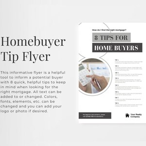 8 Tips for Home Buyers | Real Estate Flyer | Realtor Marketing ...