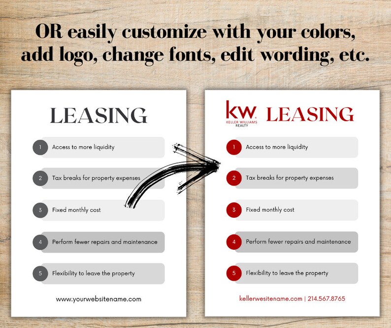 Leasing Flyer Editable Benefits of Leasing Flyer Real - Etsy