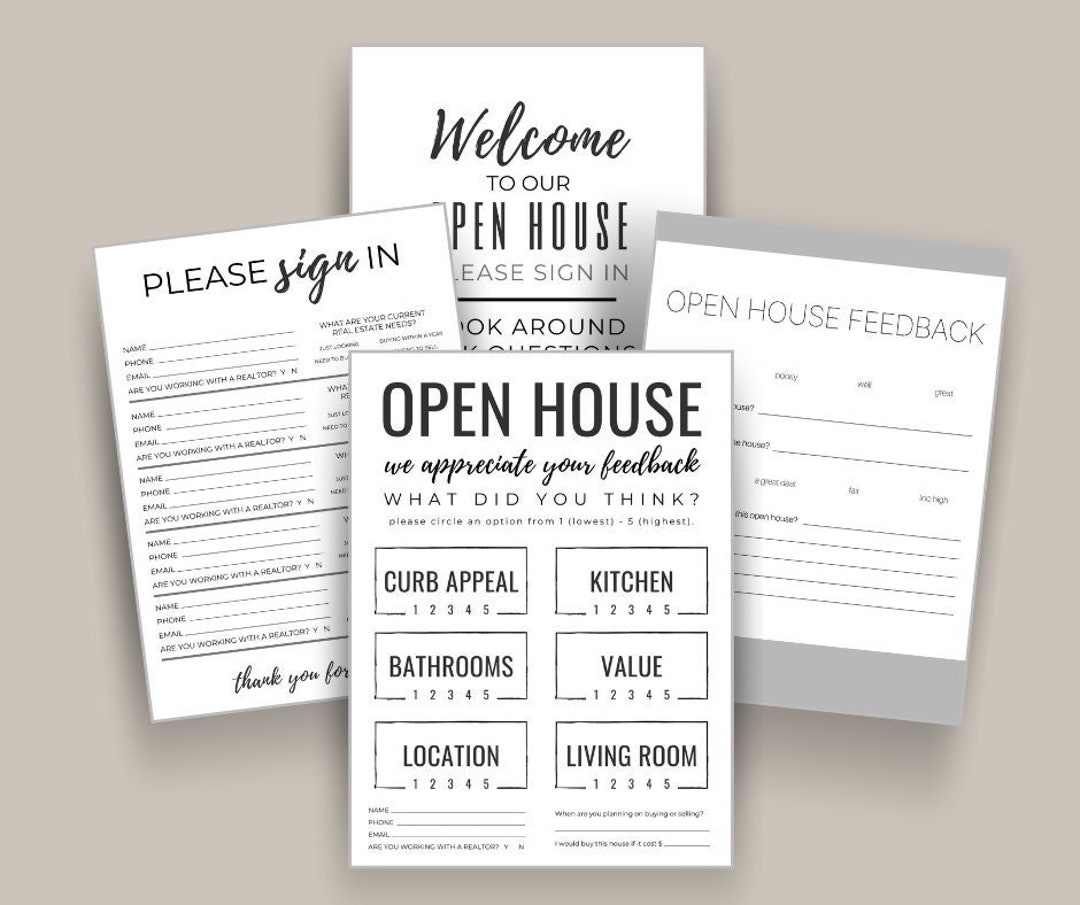 Open House Kit | 15 Editable Templates for Realtors | Real Estate ...