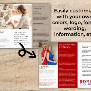 Editable Realtor Brochure Real Estate Agent Trifold Brochure - Etsy