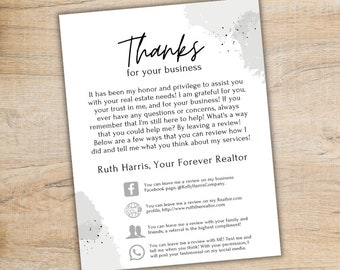 Sudshare Sudster Thank You Review Request Card Paper & Party Supplies ...