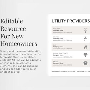 Utility Provider Template | Utility Recommendations | Editable ...