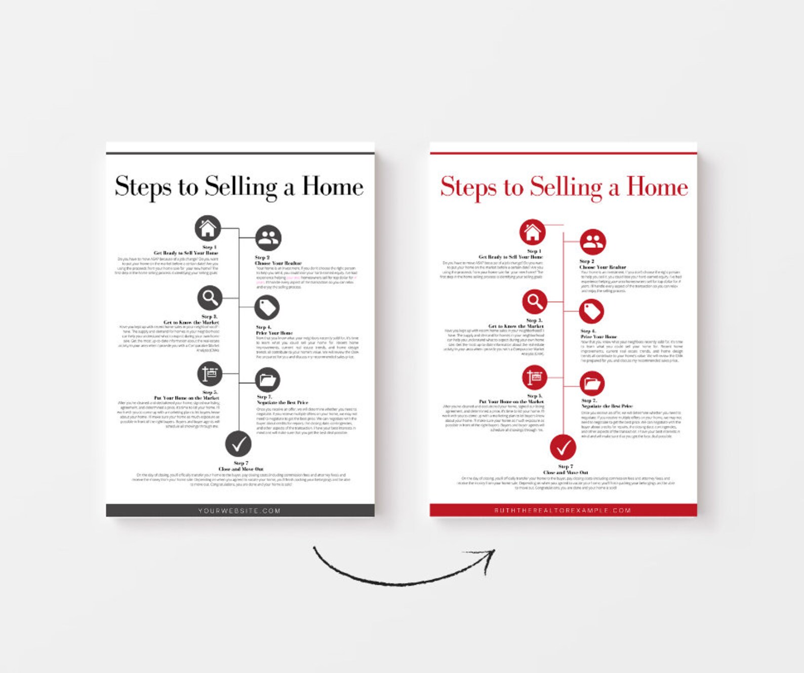 Steps to Selling a Home Editable Flyer | Real Estate Marketing ...