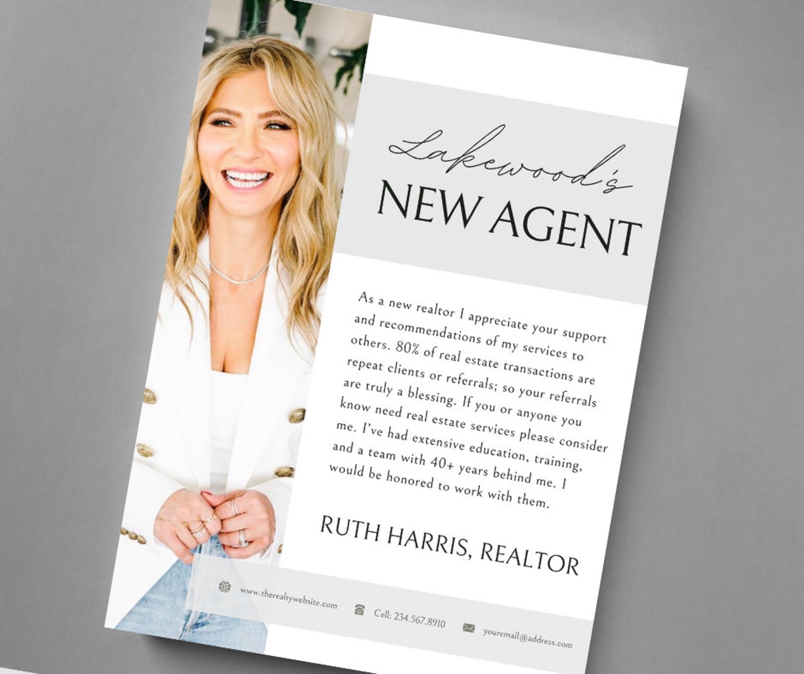 Realtor Prospecting Flyer Real Estate Marketing Letter Realtor ...