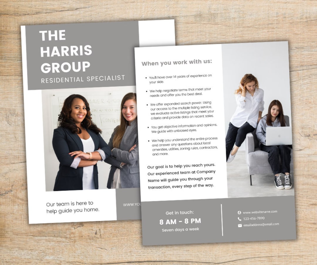 Real Estate Team Flyer Template | Realtor Marketing | Agent Flyer ...