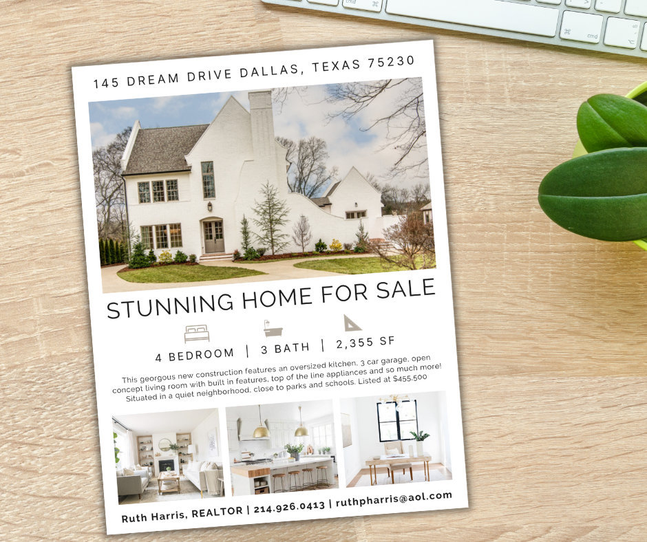 Real Estate Flyer Template | Just Listed Flyer | New Home Flyer | Real ...