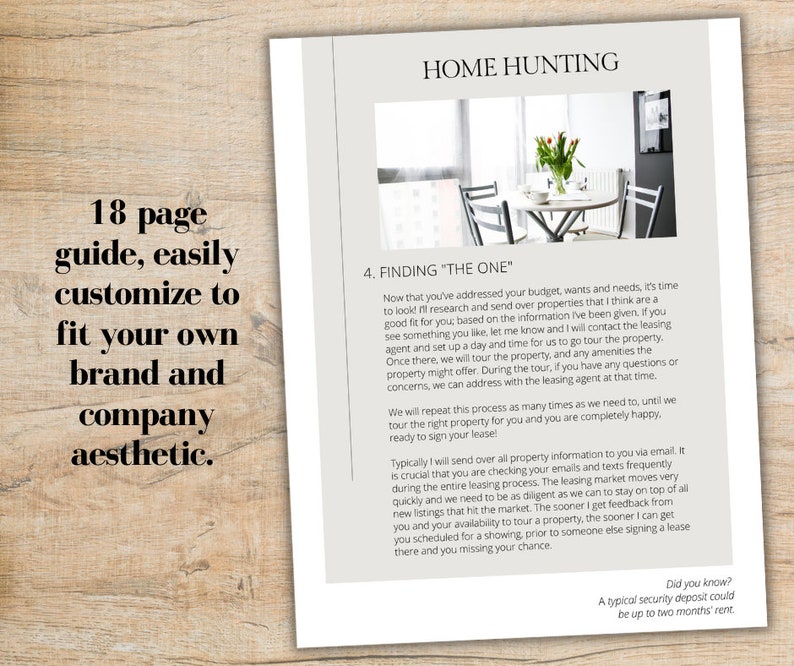 Lease Guide Editable Packet for Realtors Leasing Agent - Etsy