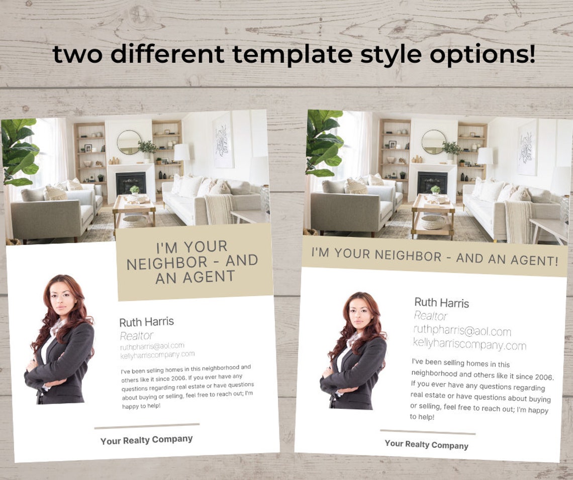 Neighborhood Real Estate Flyer Realtor Marketing Real | Etsy