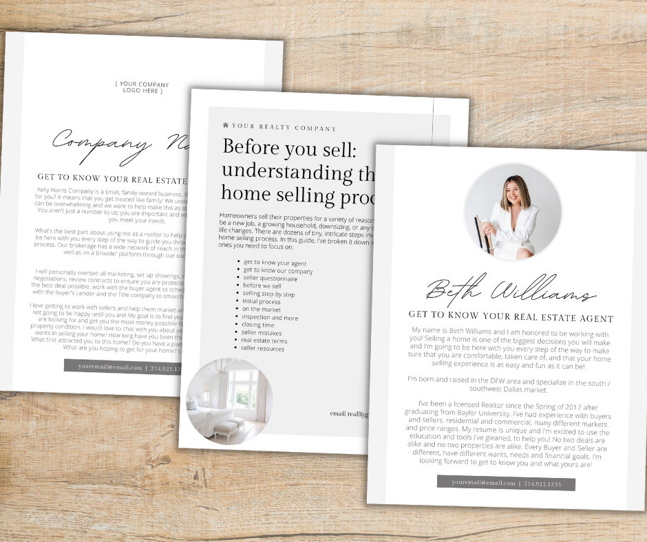 Editable Seller Packet for Realtors Real Estate Template | Etsy