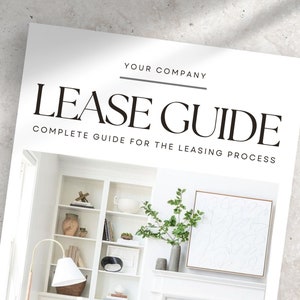 Lease Guide | Editable Packet for Realtors | Leasing Agent | 18 Page ...