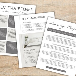 Lease Guide Editable Packet for Realtors Leasing Agent - Etsy