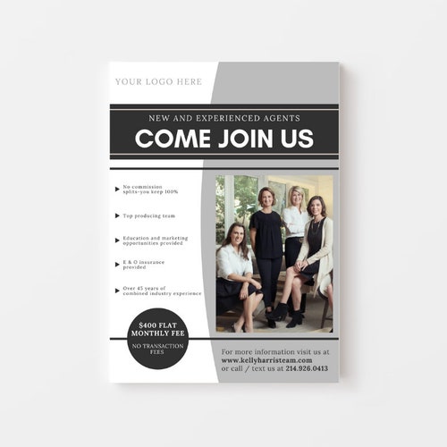 Realtor Recruiting Flyer Real Estate Team Flyer Real | Etsy