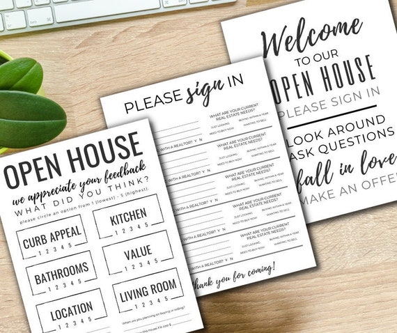 Open House Kit 15 Instant Download Prints for Realtors PDF | Etsy