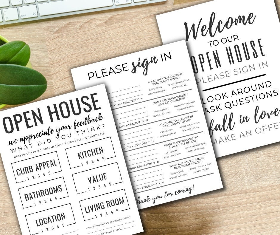 Open House Kit 15 Instant Download Prints for Realtors PDF | Etsy