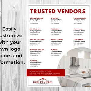 Real Estate Vendor Template, Preferred Vendors, Trusted Vendor List ...