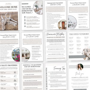 Homeowner Guide | Editable Closing Packet for Realtors | Real Estate ...