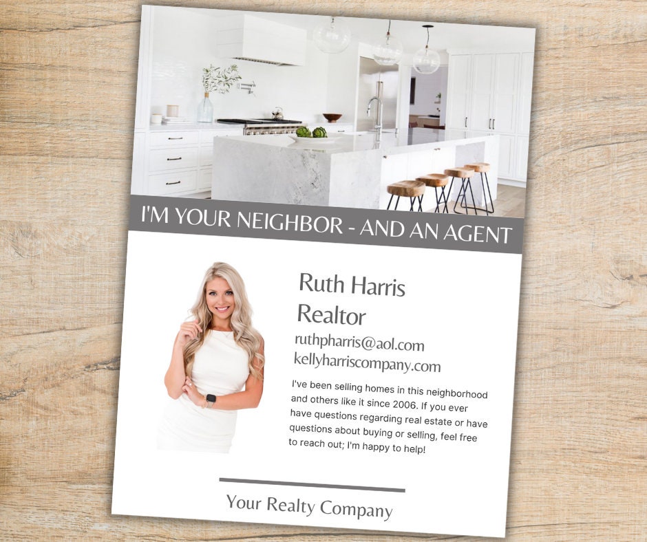 Real Estate Agent Flyer Realtor Marketing Real Estate | Etsy
