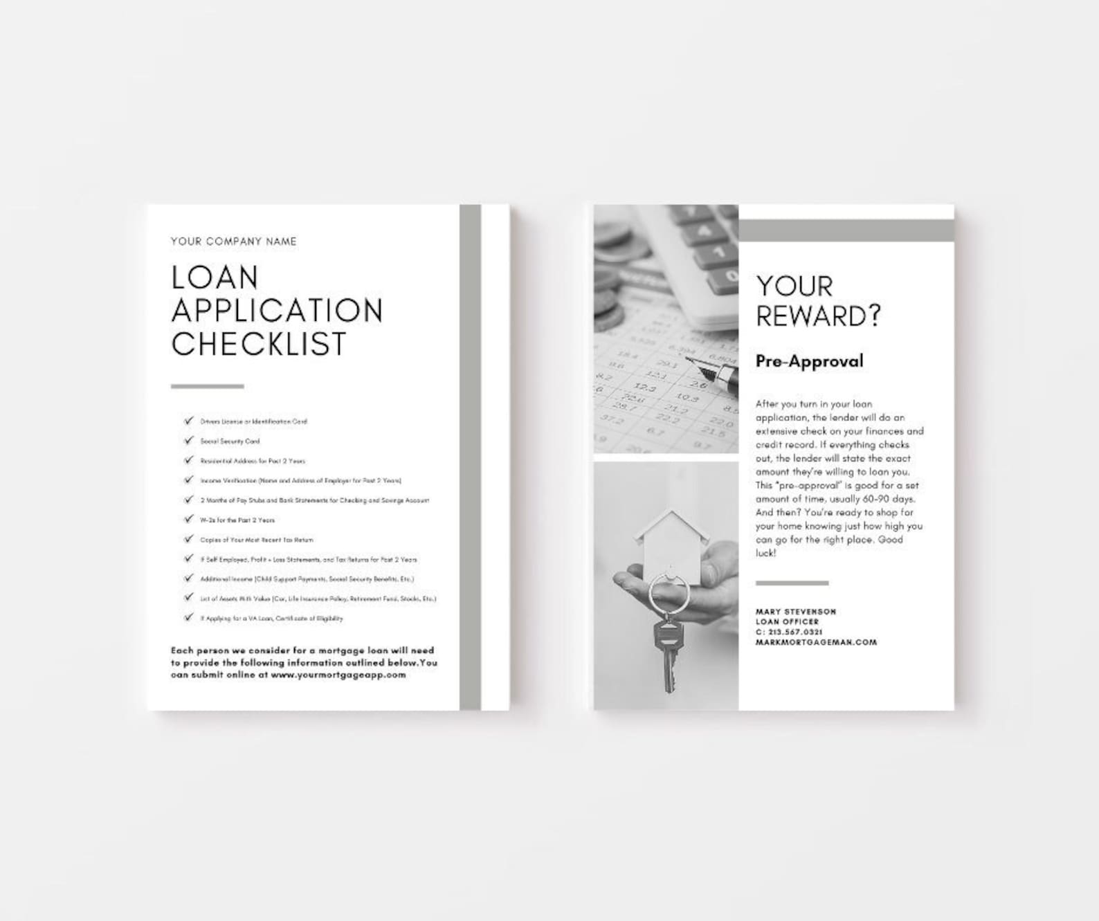 Loan Application Checklist Editable Template Real Estate - Etsy