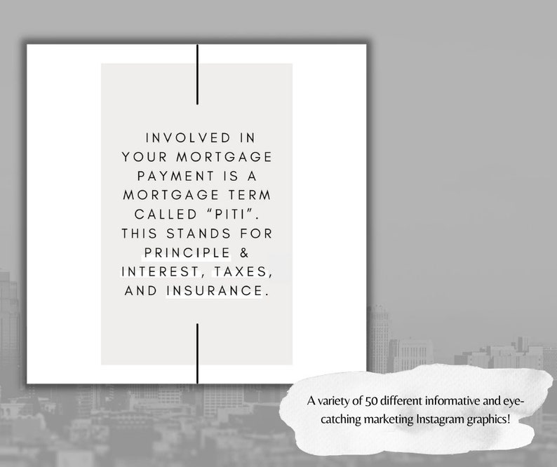 Mortgage Marketing 50 Instagram Posts for Lenders Editable | Etsy