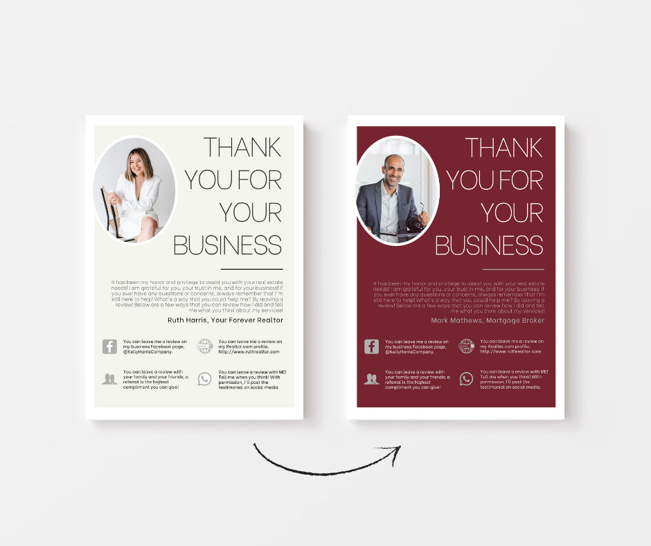 Review Request | Client Review Reminder | Realtor Letter Template ...