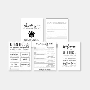 Open House Kit | 15 Editable Templates for Realtors | Real Estate ...