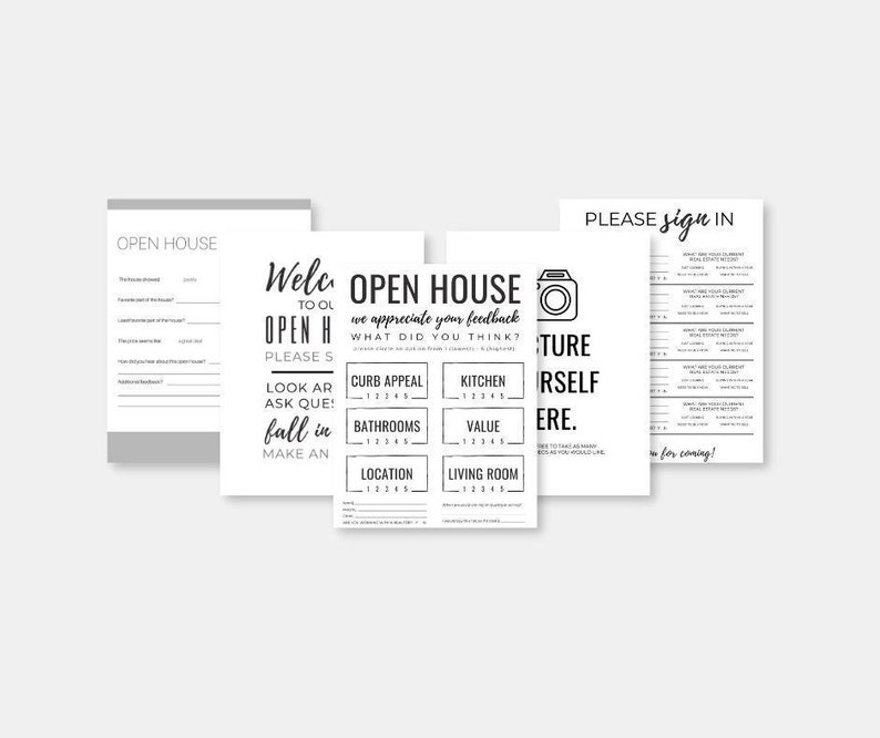 Open House Kit 15 Editable Templates for Realtors Real - Etsy