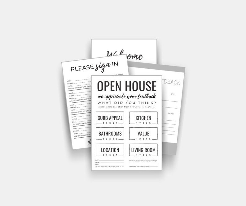 Open House Kit 15 Editable Templates for Realtors Real - Etsy
