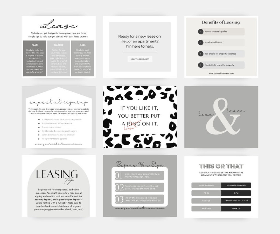 50 Lease Marketing Graphics | Real Estate Template | Realtor | Leasing ...