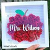Apple Teacher Flower Frame/teacher Appreciation Gift/teacher Name Frame ...