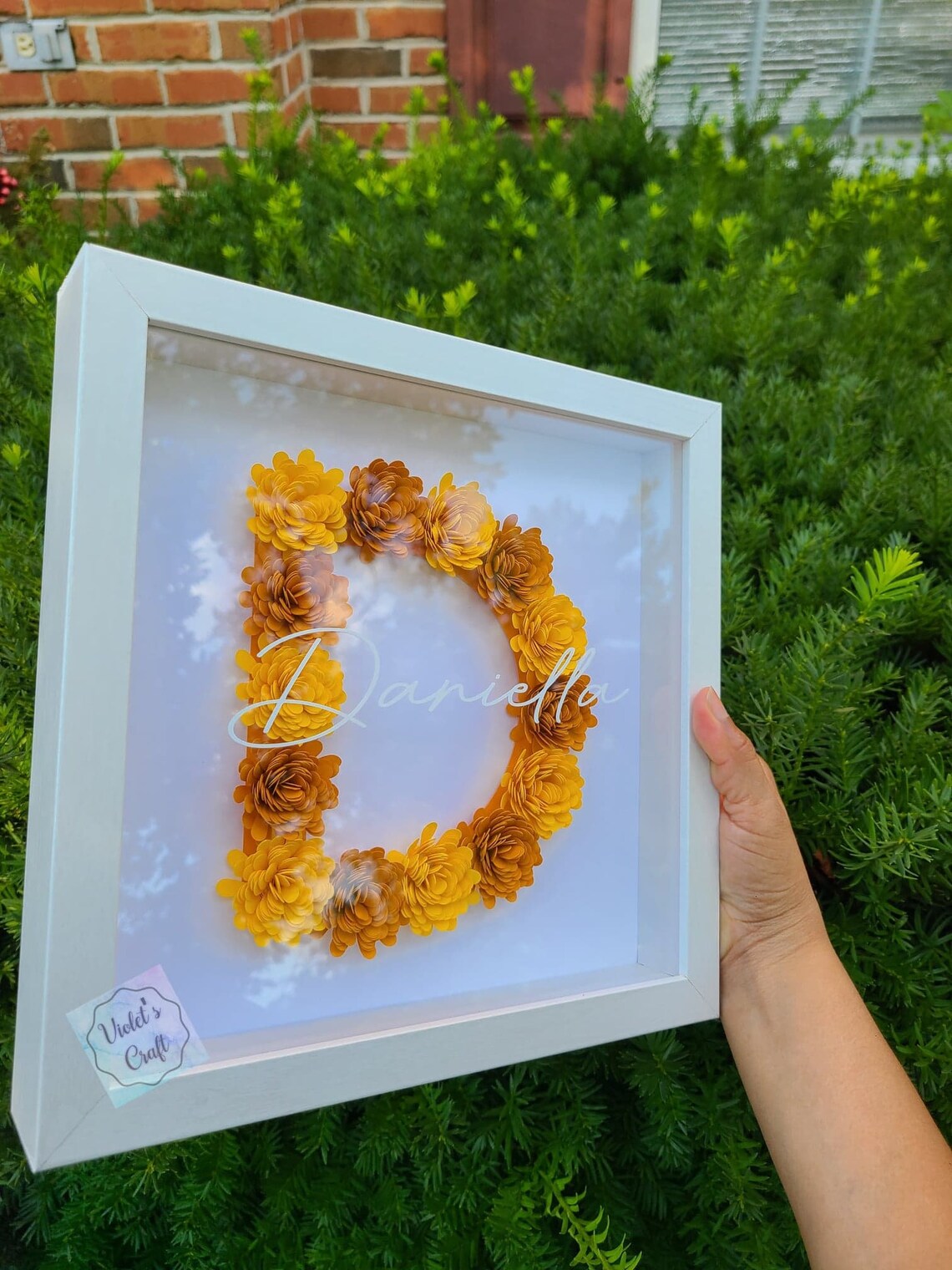 Initial & Name Flower Box/paper Rose Gift Box/customized Gift - Etsy