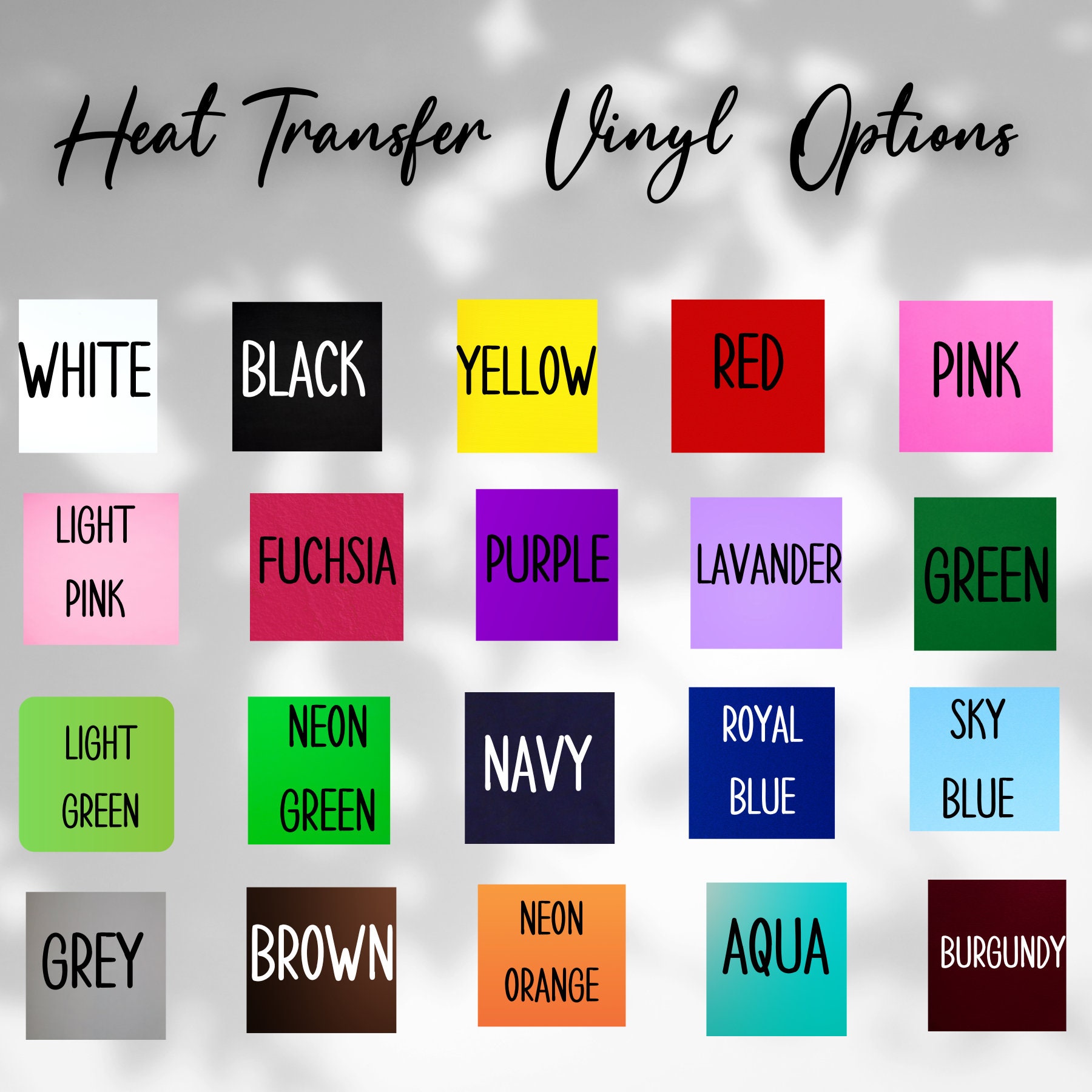 Custom Heat Transfer Vinyl Iron on Decal Apparel Decal Name Decal ...