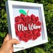 Apple Teacher Flower Frame/teacher Appreciation Gift/teacher Name Frame ...
