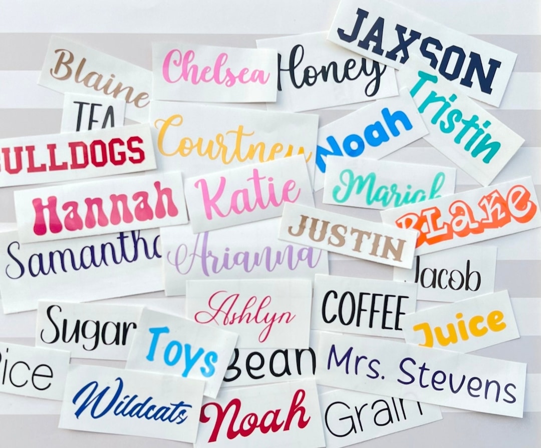 Personalized Name Decal, Custom Name Decal, Name Vinyl Decal, Vinyl ...